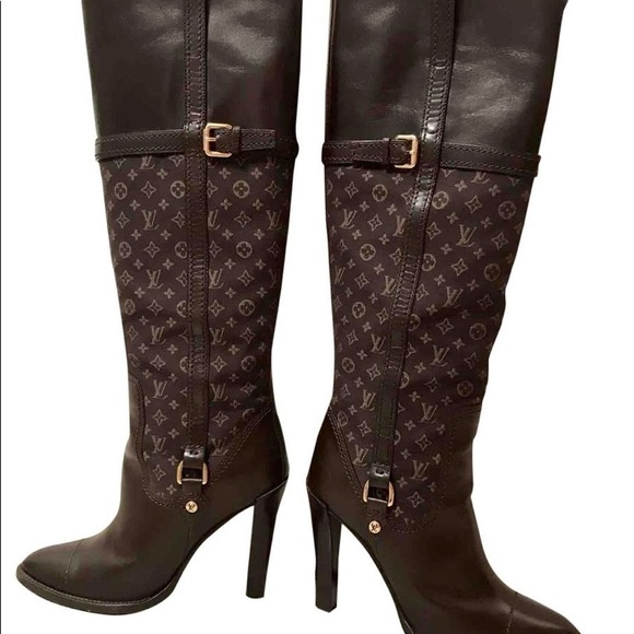 Louis Vuitton | Shoes | Authentic Louis Vuitton Jodie Monogram Kneehigh ...